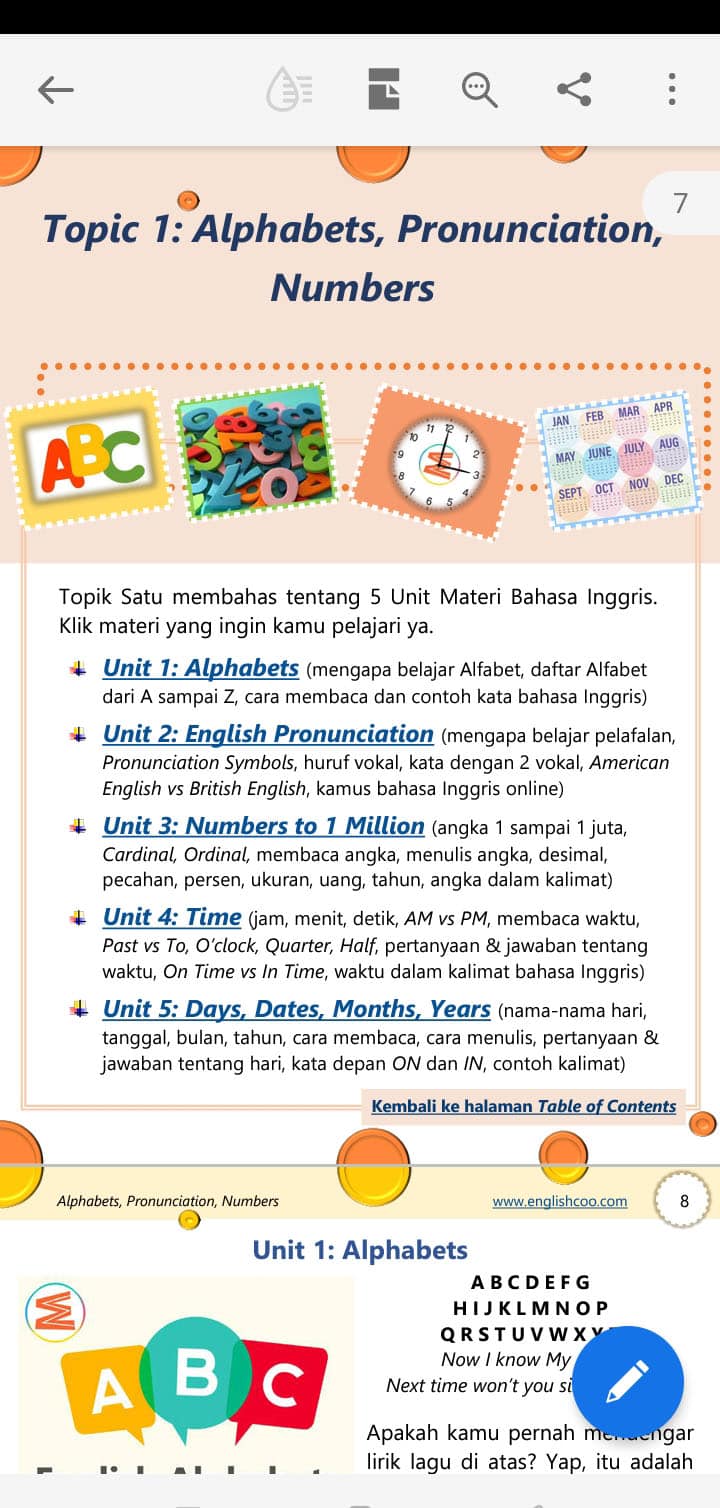 Navigasi ebook EnglishCoo - EnglishCoo